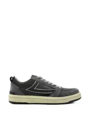 HTC LOS ANGELES Starlight Leather Sneakers - Black