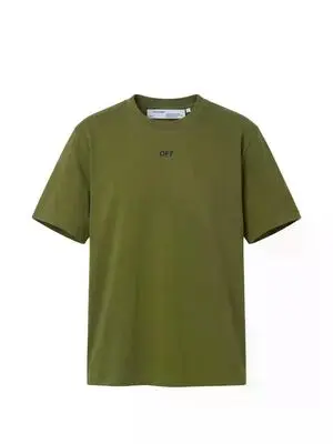 Off-White Arrows-patch Logo-print T-shirt - Green