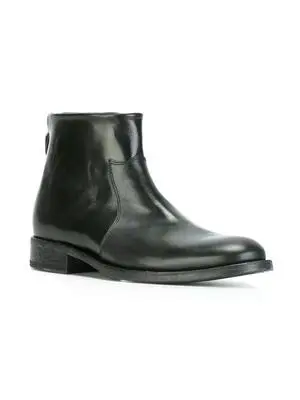 HTC LOS ANGELES Officer Round-toe Boots - Black