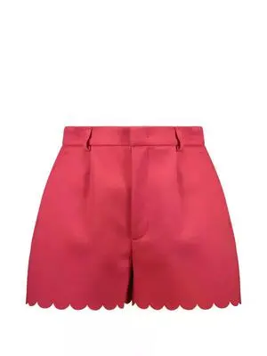 Red Valentino Scalloped-hem Shorts - Red