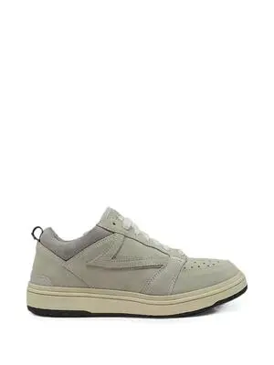 HTC LOS ANGELES Starlight Suede Sneakers With Star Perforations - Neutrals