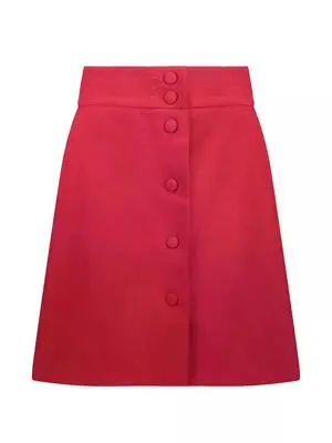 Red Valentino Button-front A-line Mini Skirt - Red