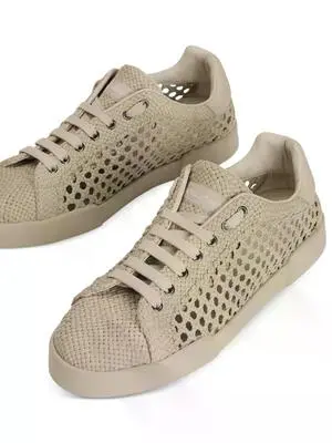 Dolce & Gabbana Portofino Woven Leather Sneakers