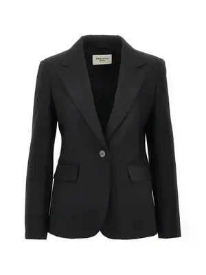 Max Mara Single-breasted Virgin Wool Blazer - Black