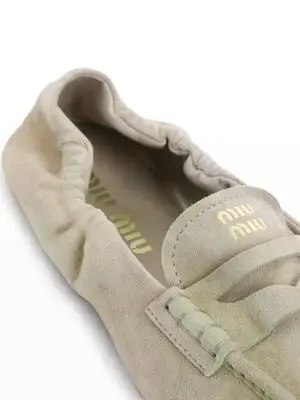 Miu Miu Suede Elasticated Loafers