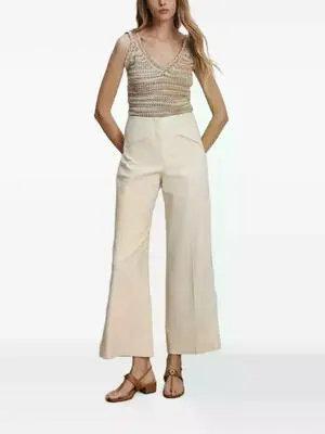 Veronica Beard Cassidee High-waisted Wide-leg Trousers