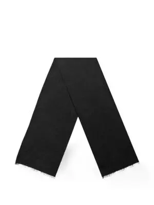 Gucci Gg Supreme Frayed Scarf - Black
