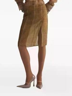 MUGLER Organza Wrap Skirt - Neutrals