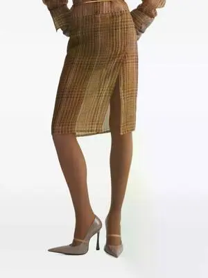 MUGLER Organza Wrap Skirt - Neutrals