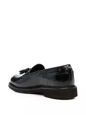 Canali Tassel-detail Calf-leather Loafers - Black