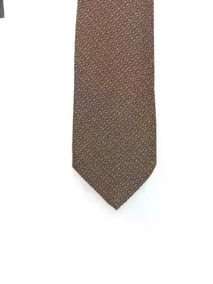 Canali Geometric-pattern Wool Tie