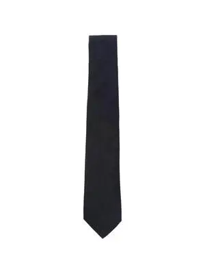 Canali Textured Silk Tie - Blue