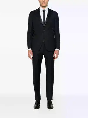 Tagliatore Satin-lapel Virgin-wool Suit