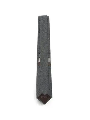 Canali Wool Tie - Grey