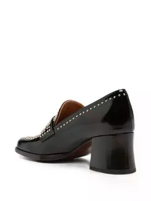 Chie Mihara Stud-embellished Leather Loafers