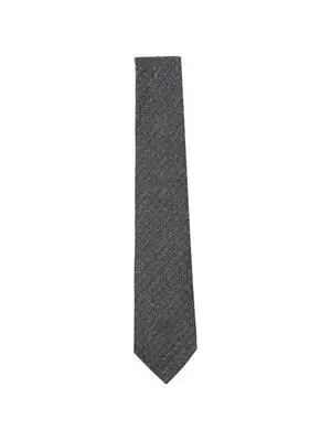 Canali Flecked Silk Tie - Grey
