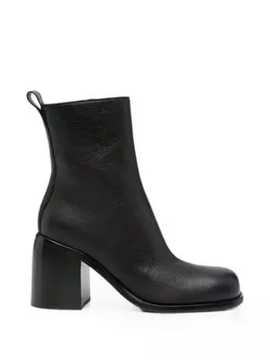 SERGIO ROSSI Square-toe Block-heel Ankle Boots