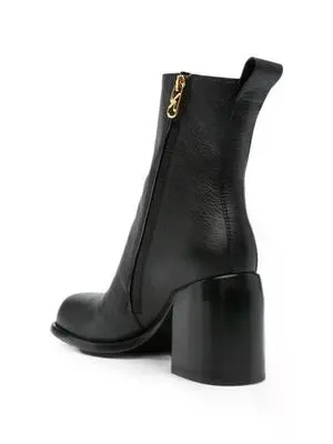 SERGIO ROSSI Square-toe Block-heel Ankle Boots