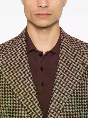 GABRIELE PASINI Houndstooth-pattern Notched-lapels Jacket