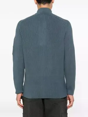 C.P. COMPANY Ribbed Knit Sweater With Lens Detail