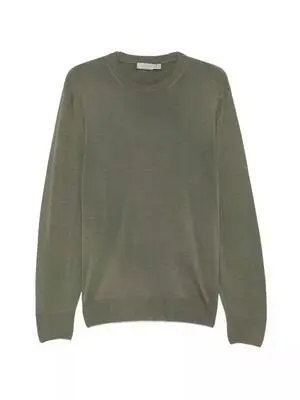 Canali Crew-neck Wool Sweater - Green