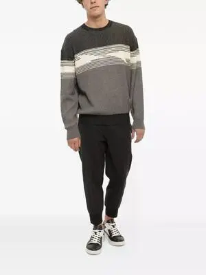 Neil Barrett Ribbed Knit Panelled Sweater