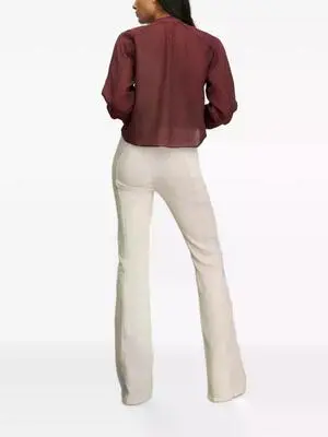 Veronica Beard Sawyer Pintuck-pleated Tassel-tie Blouse - Red