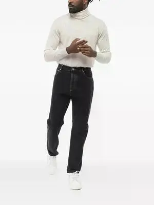 Brunello Cucinelli Logo-patch Straight Jeans - Black
