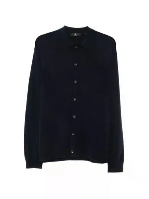 7 For All Mankind Button-up Long-sleeve Shirt - Blue