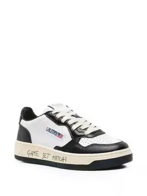 AUTRY Medalist Panelled Leather Sneakers - Black