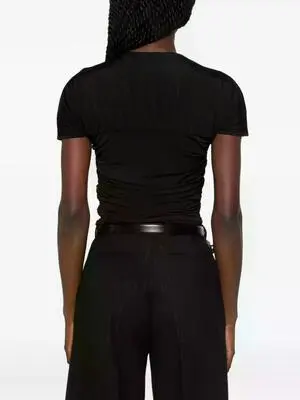 Sandro Heart Cut-out Ruched T-shirt