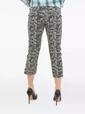 DIESEL® Geometric Print Cropped Trousers