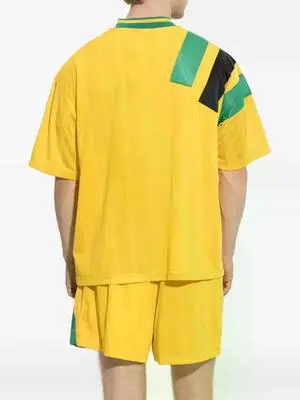 Adidas Disney X Brain Dead X "mickey Mouse" Jacquard Logo T-shirt - Yellow