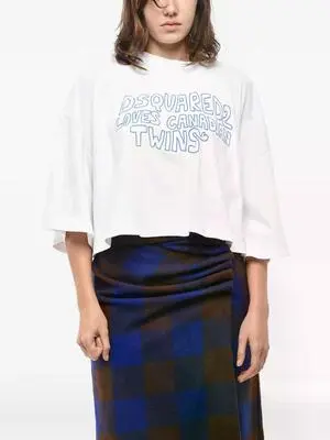 Dsquared2 Logo-print Cropped Top - White