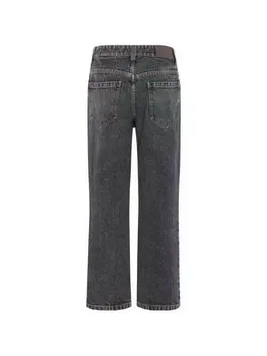 Brunello Cucinelli Monili-trimmed Straight-leg Jeans - Grey