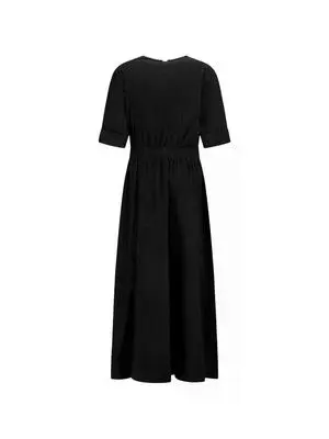 Herno Belted Seersucker Midi Dress