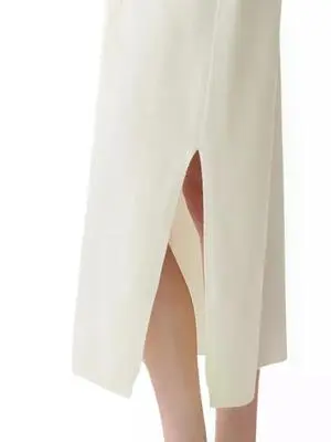 Fabiana Filippi Belted Side-slit Midi Dress - White
