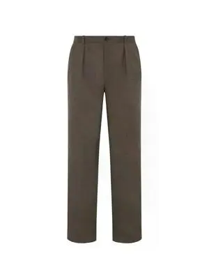 THE ROW Tami Pleated Wool Trousers