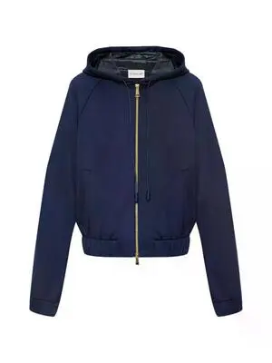 Moncler Logo-patch Zip-up Hoodie - Blue