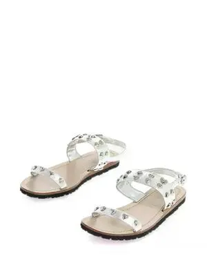 Moschino Heart-stud Leather Sandals