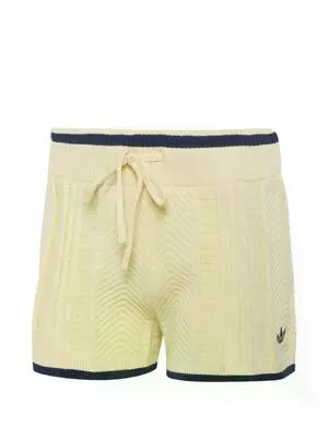 Adidas Chevron-knit Drawstring Shorts - Neutrals