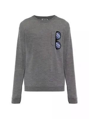 Moschino Intarsia Sunglasses Chest Pocket Sweater