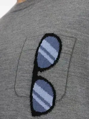Moschino Intarsia Sunglasses Chest Pocket Sweater