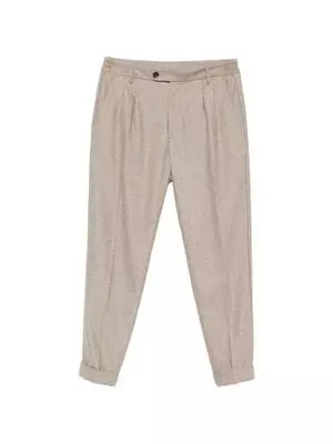 Eleventy Checked Pleated Trousers