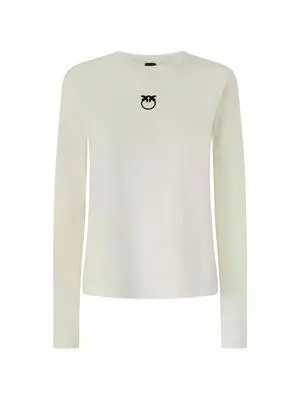 Pinko Love Birds Logo-print T-shirt - Neutrals