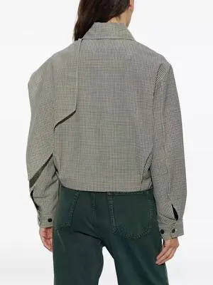 Rag & Bone Scarf-detail Checked Wool Jacket