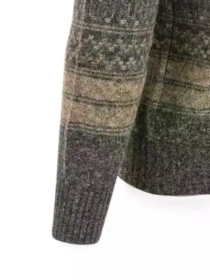 Brunello Cucinelli Nordic Jacquard Shawl Cardigan