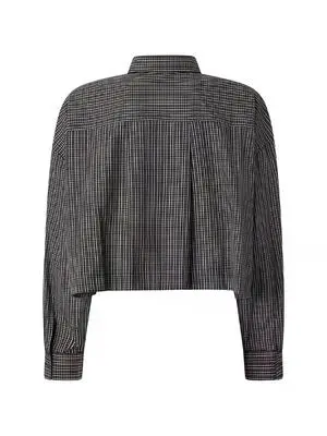 Pinko Check-pattern Cropped Shirt