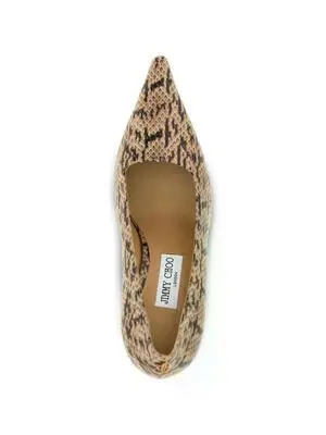 JIMMY CHOO Ixia Snake-effect Pumps - Neutrals