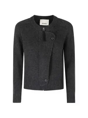 Isabel Marant Étoile Murielle Asymmetric Zip-fastening Cardigan - Grey
